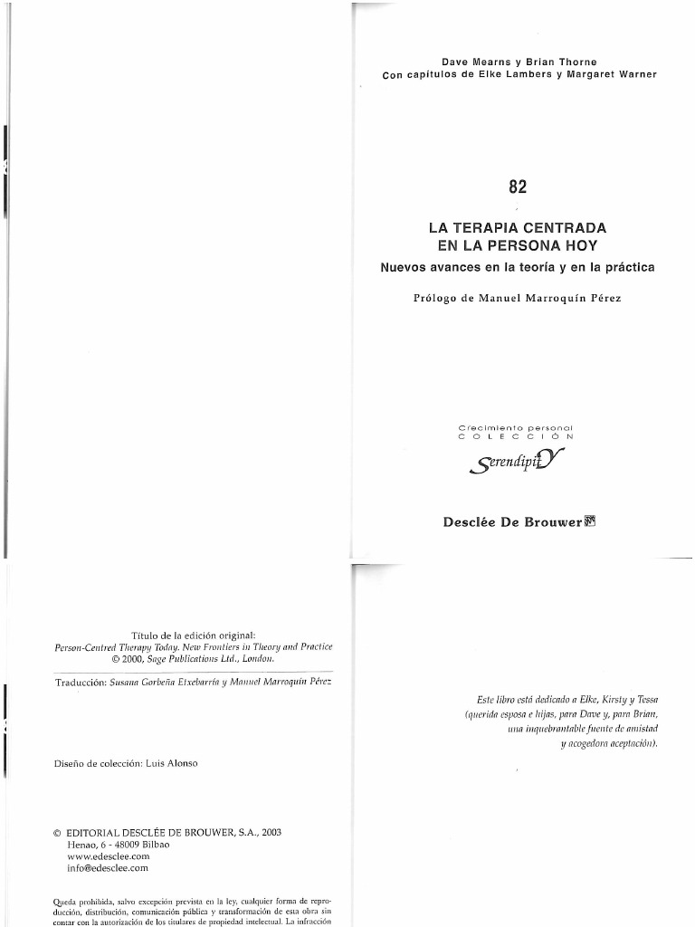 La Terapia Centrada en La Persona Hoy Cap8 | PDF