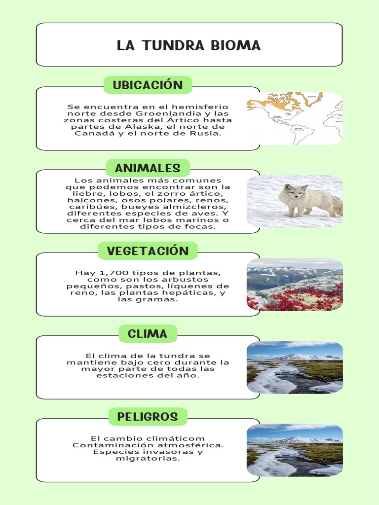 Fauna y flora del bioma tundra | PDF