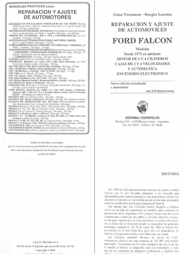 Manual Taller Falcon | PDF