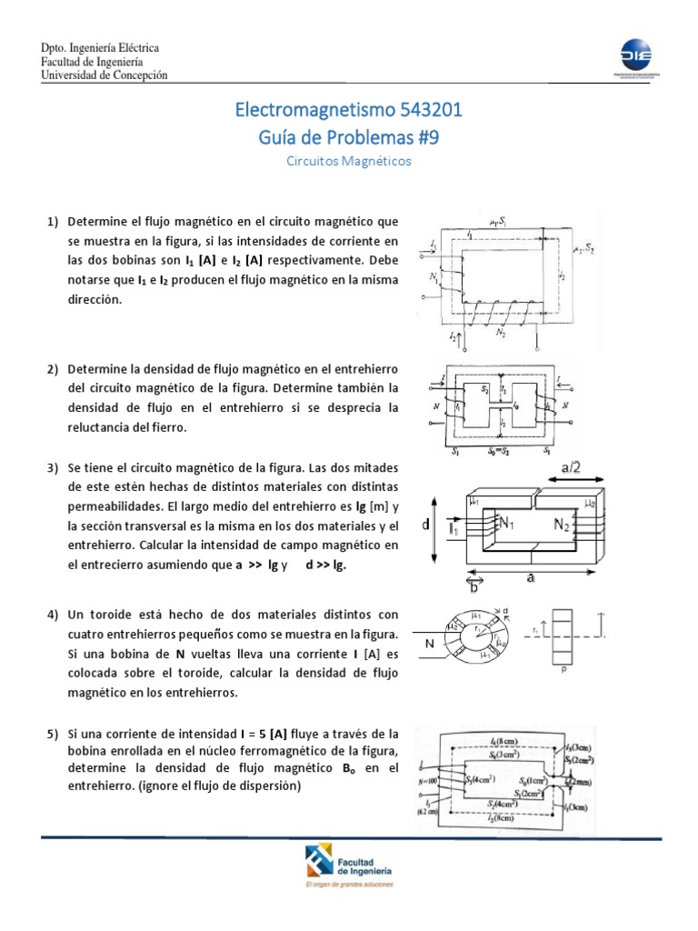 Guia N9 Circuitos Magneticos | PDF | Inductor | Corriente eléctrica