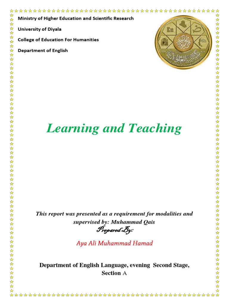 Learning and Teaching | PDF | Learning | Teachers
