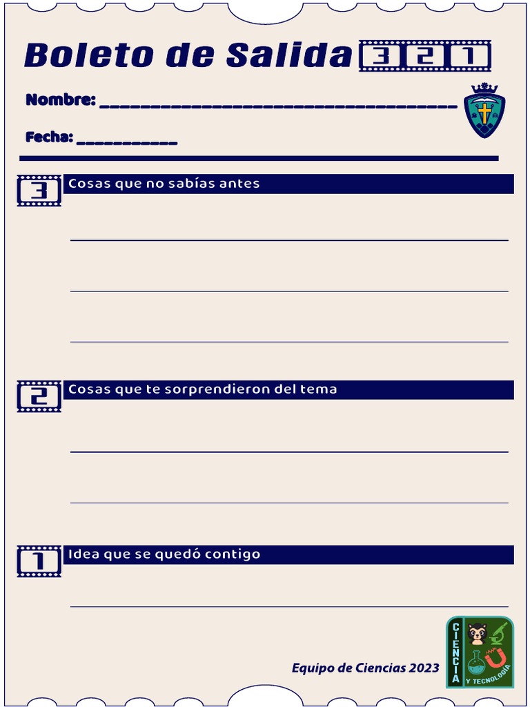Boleto de Salida - 321 - A4 | PDF