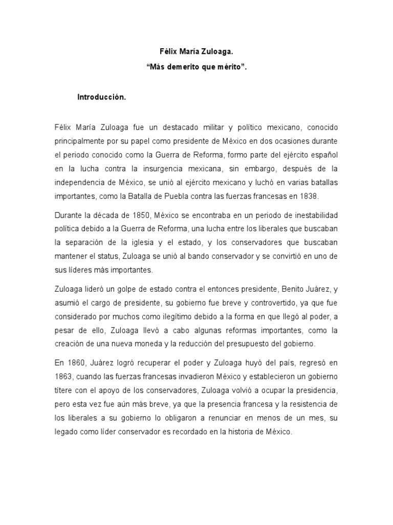 Félix María Zuloaga (Recuperado Automáticamente) | PDF