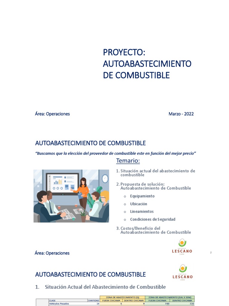Proyecto Autoabastecimiento Combustible | PDF | Vehículos | Transporte