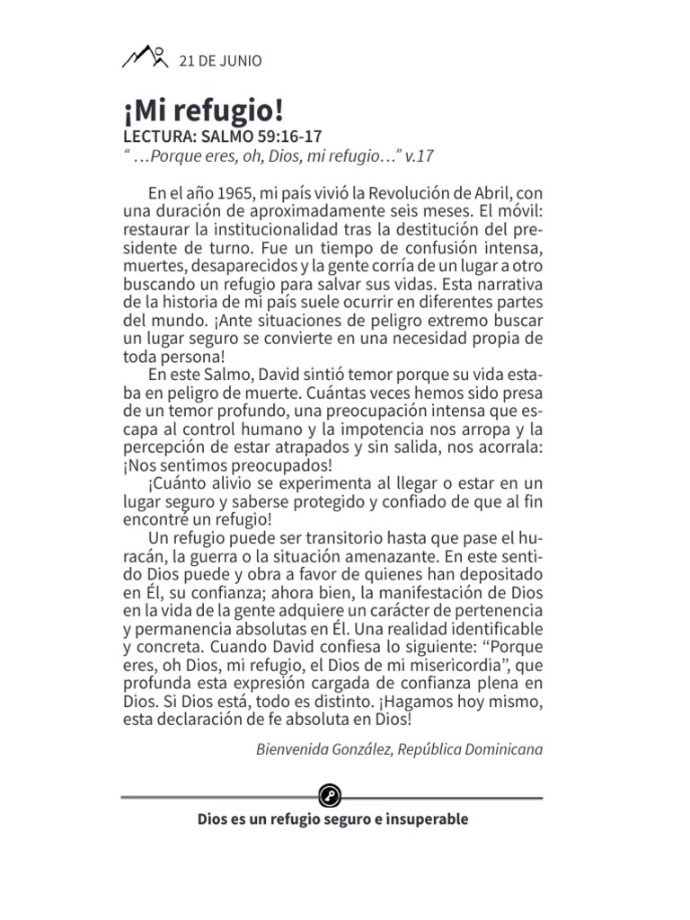 ¡Mi Refugio! | PDF