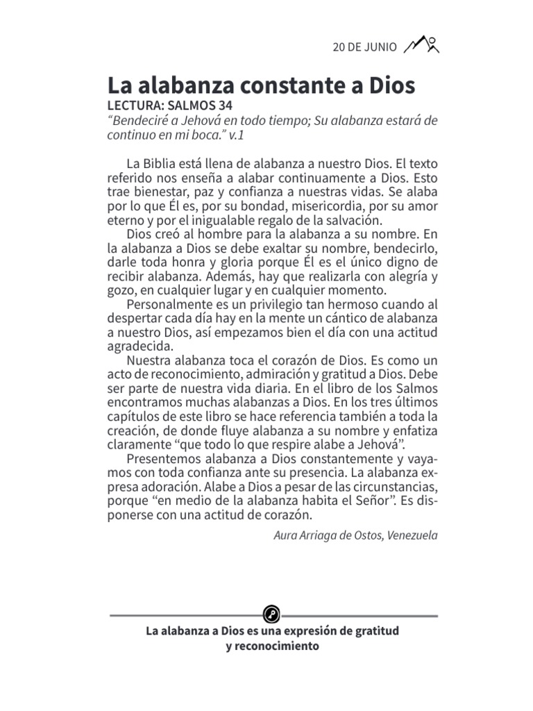 Alabanza a Dios: Gratitud y Confianza | PDF | Relaciones personales ...