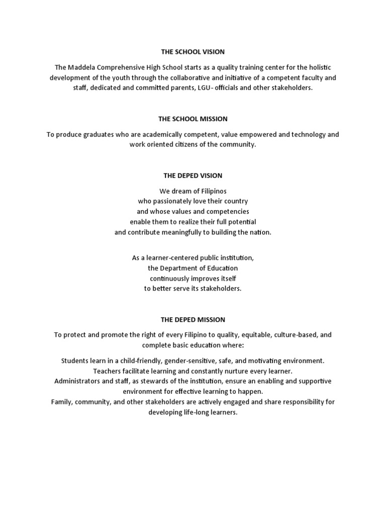 The School Vision | PDF