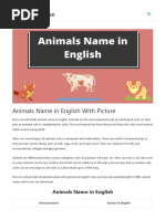 Eight-Letter Animal Names List | PDF