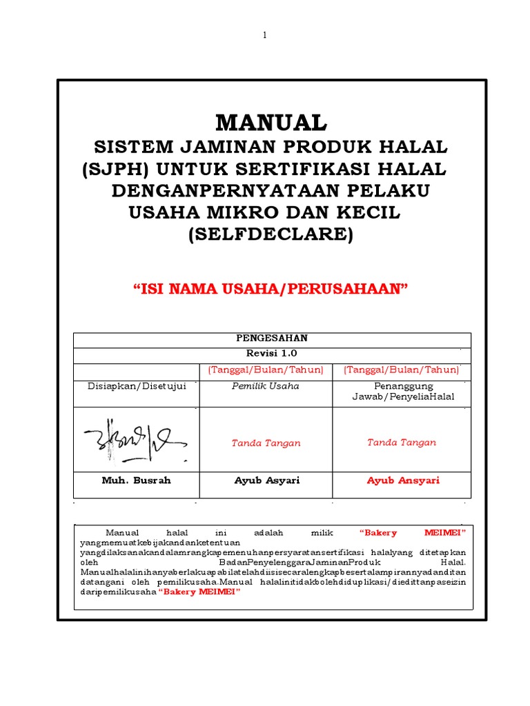 Manual SJPH Self Declare | PDF