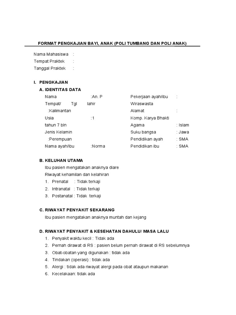 Askep Diare Pada Anak Revisi | PDF | Kesehatan Holistik