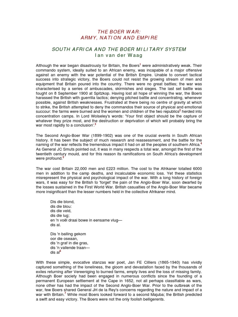 Boer War | PDF | Second Boer War | Rifle
