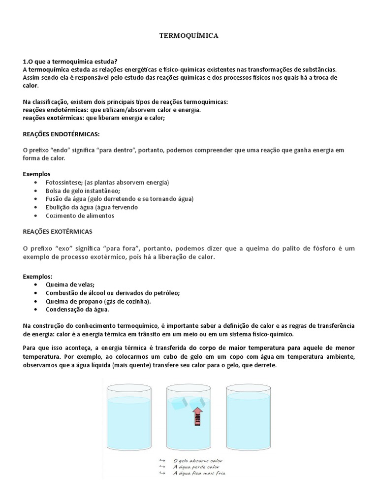 Aula Termoquimica | PDF | Entalpia | Calor