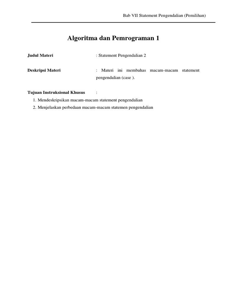 Kuliah Pertemuan 7 | PDF | Komputer