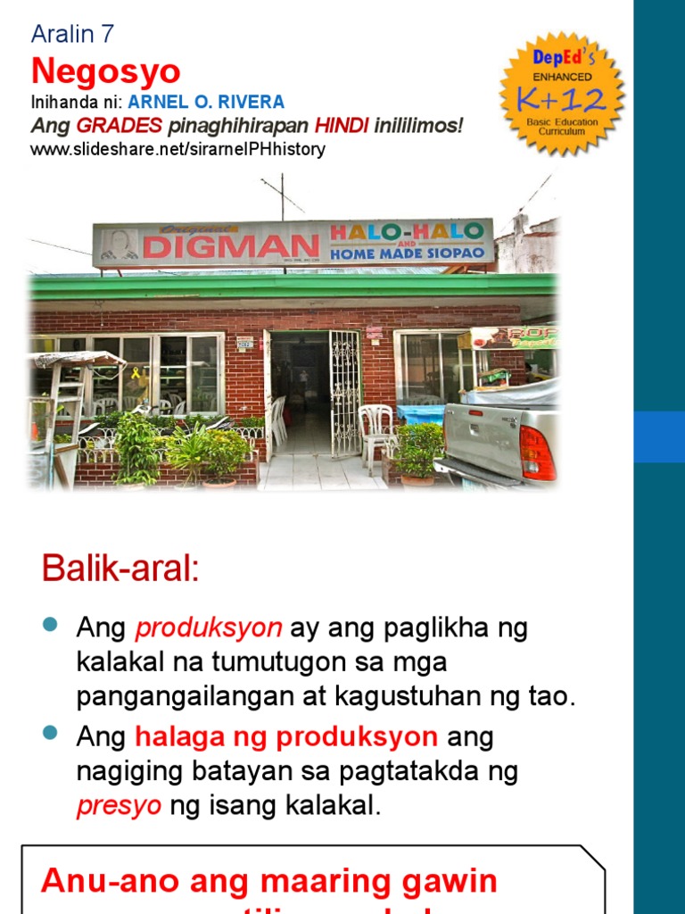Aralin 7 Negosyo | PDF