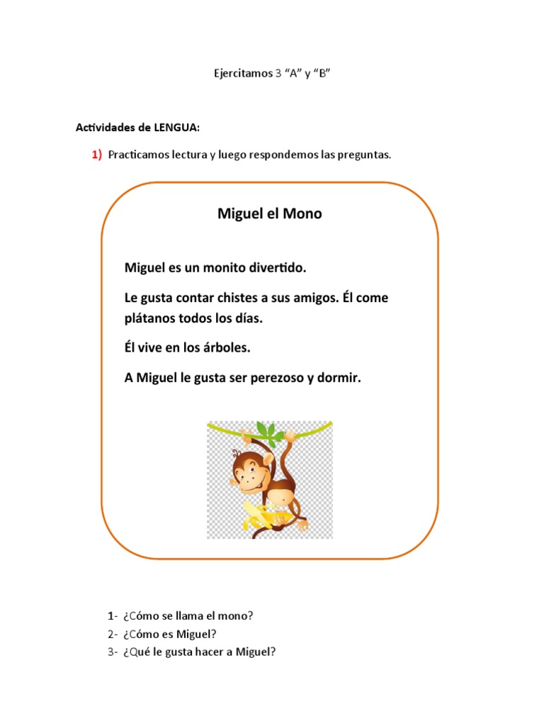 Actividades para 3ro | PDF