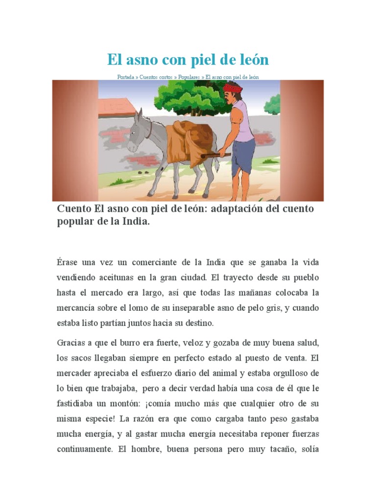 El Asno Con Piel de León | PDF | Burro