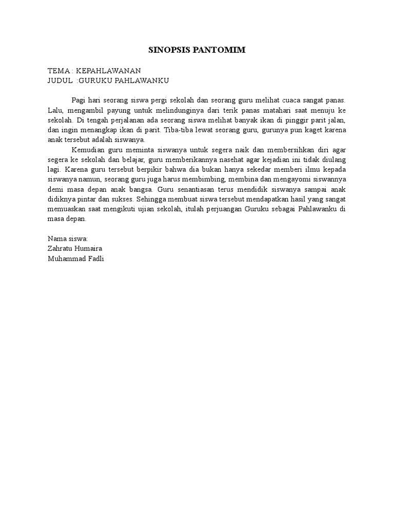 Sinopsis Pantomim | PDF