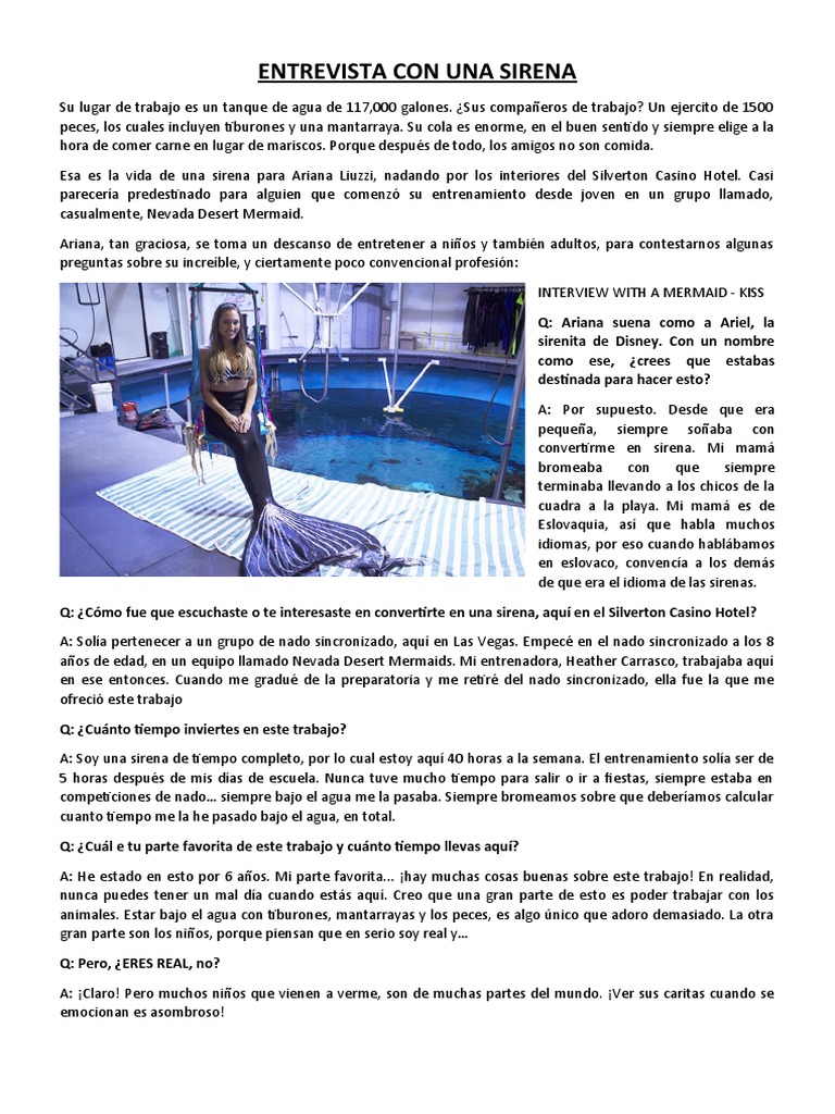 Entrevista Con Una Sirena | PDF