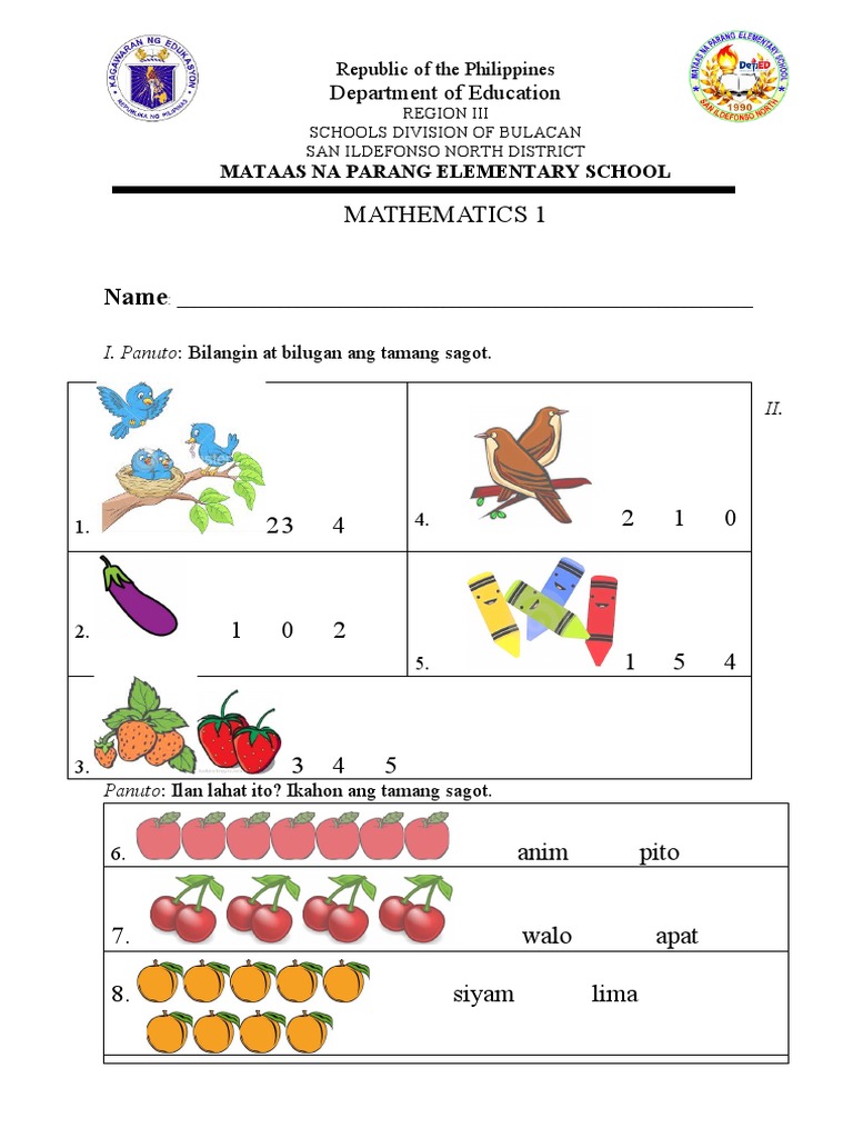 MATH-Periodical Test | PDF