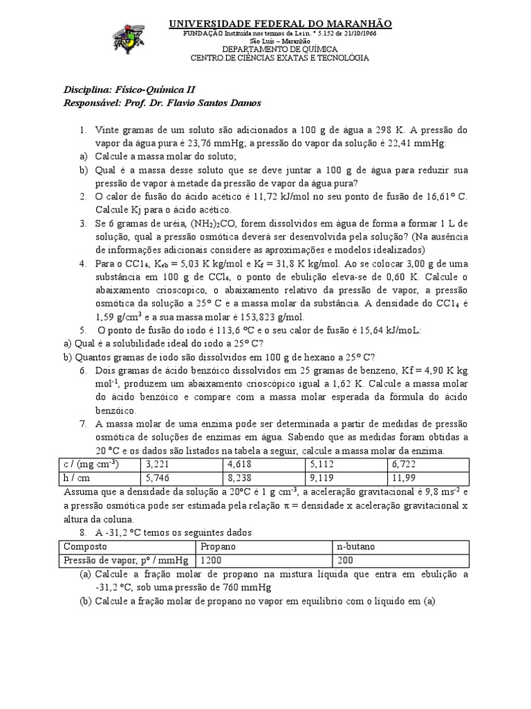 LISTA DE EXERCICIOS - 02pdf | PDF