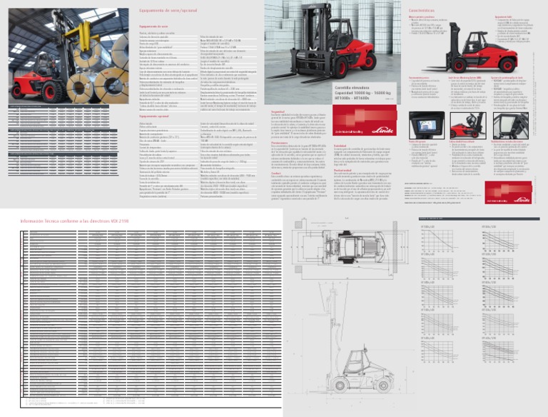 11.- Ficha Tecnica LINDE H150D | PDF | Máquina elevadora | Bienes ...