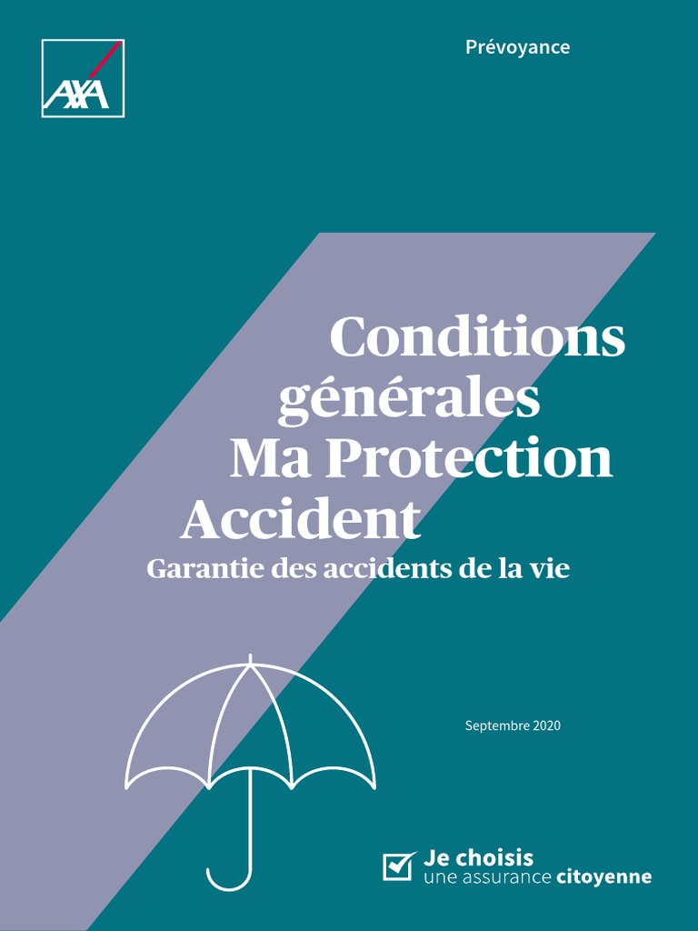 Conditions Générales Ma Protection Accident - 20200901 | PDF ...
