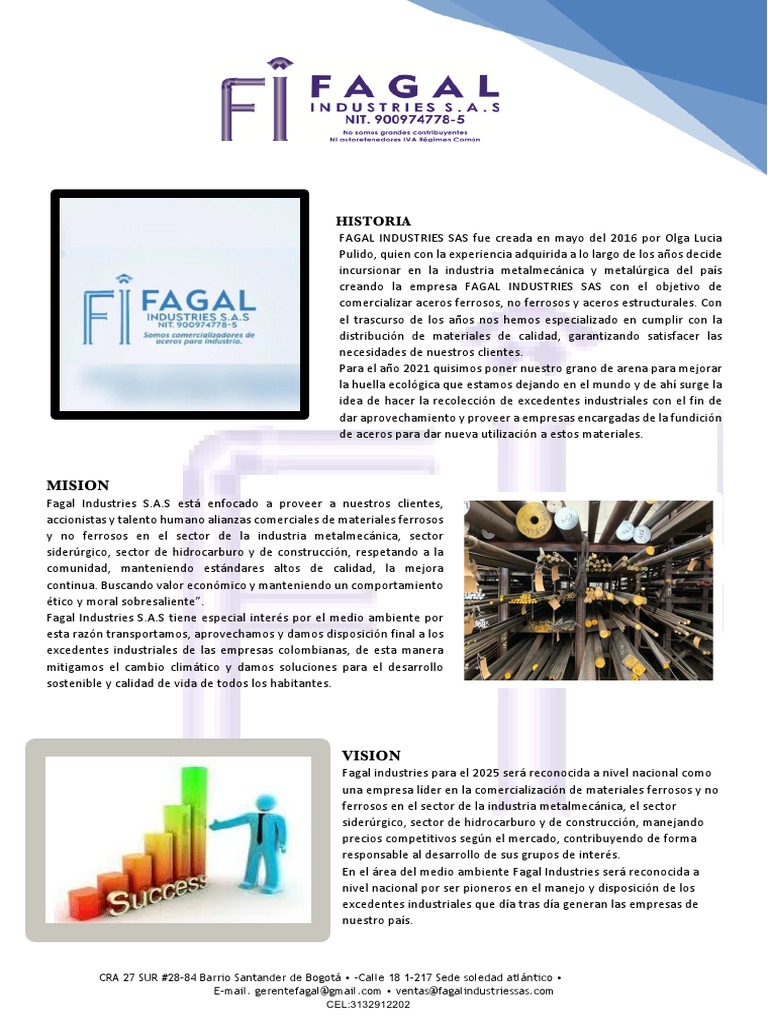 Brochure Fagal Industries Sas | PDF | Rieles