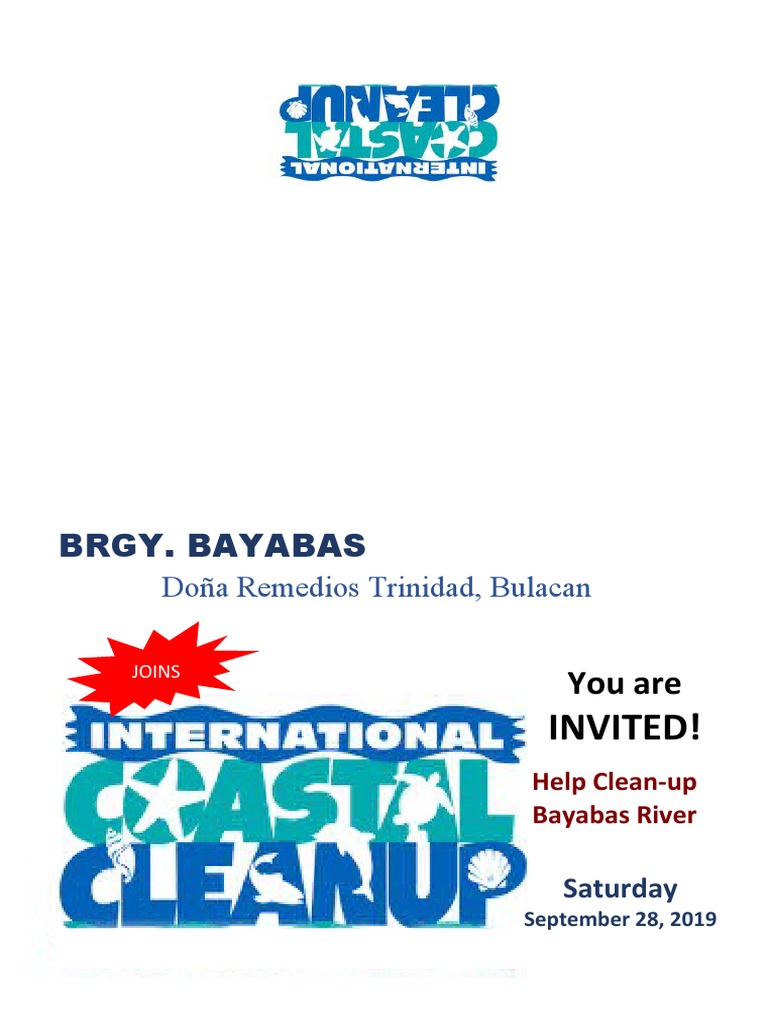 International Coastal CLean Up Invitation | PDF