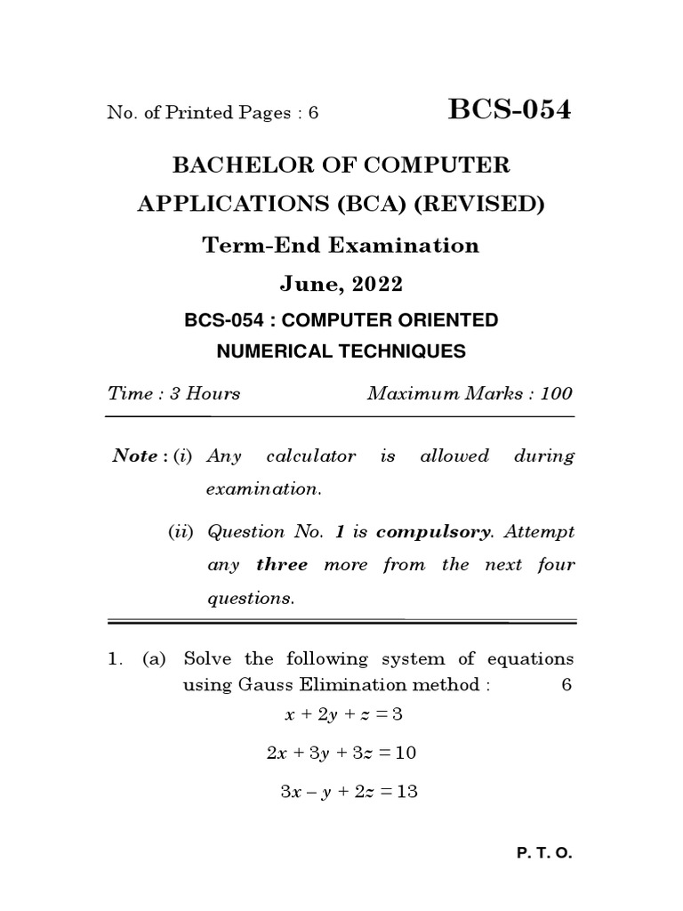 BCS-054-JUNE-2022 Question Paper | PDF