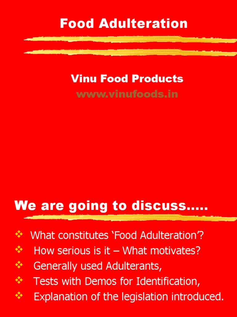 Understanding Food Adulteration in India | PDF | Foods | Food And Drink