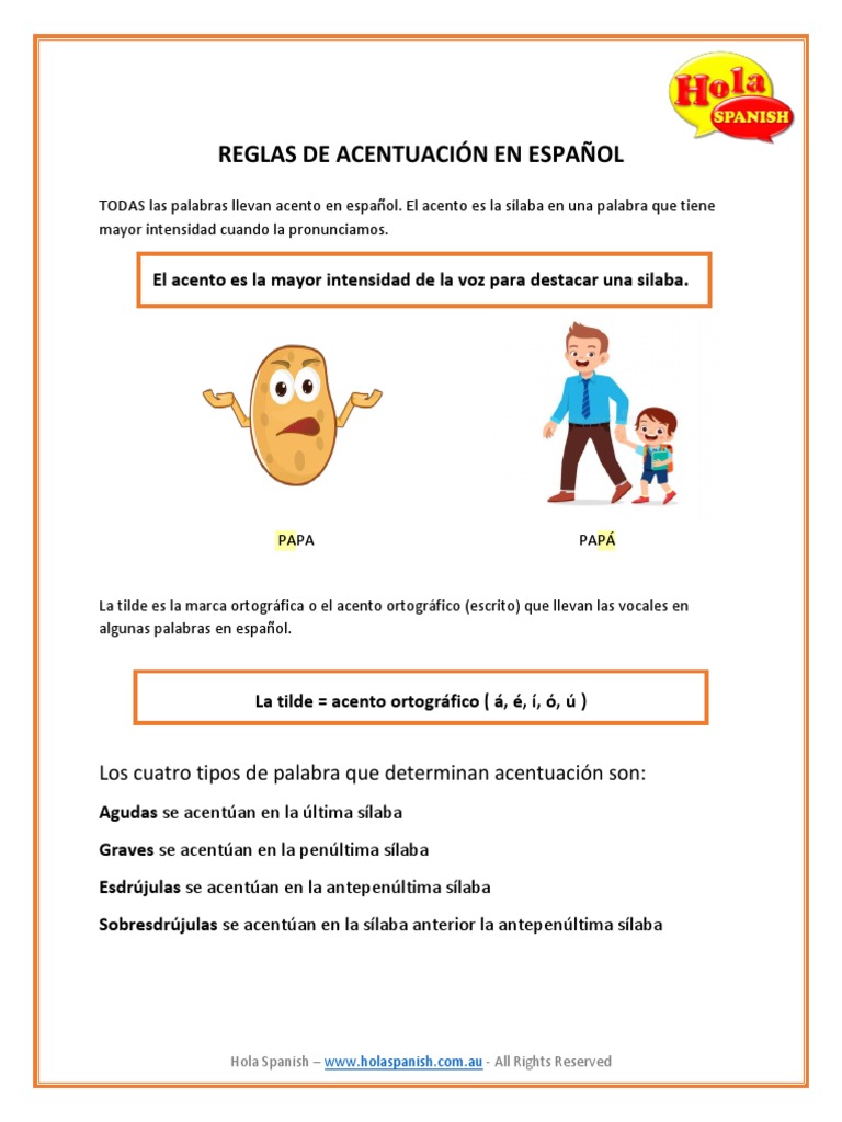 Reglas de Acentuación en Español | PDF | Artes del Lenguaje y Comunicación