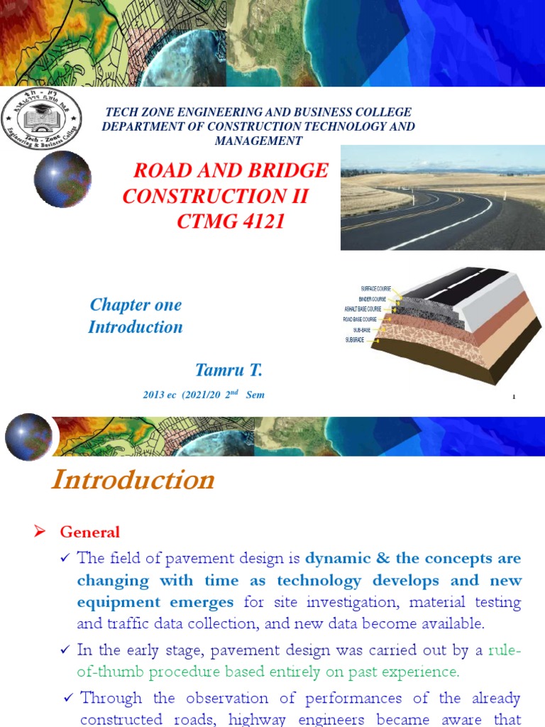 Road II Chap 1 | PDF | Road Surface | Road