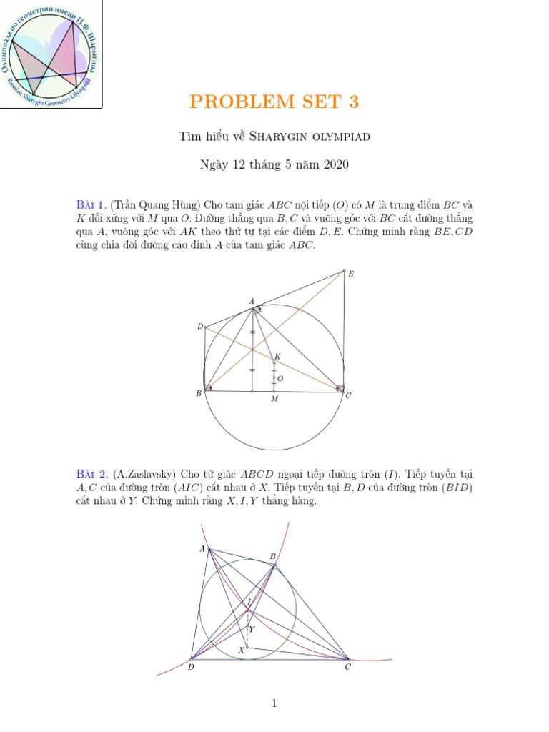 Sharygin (Problem Set 3) | PDF
