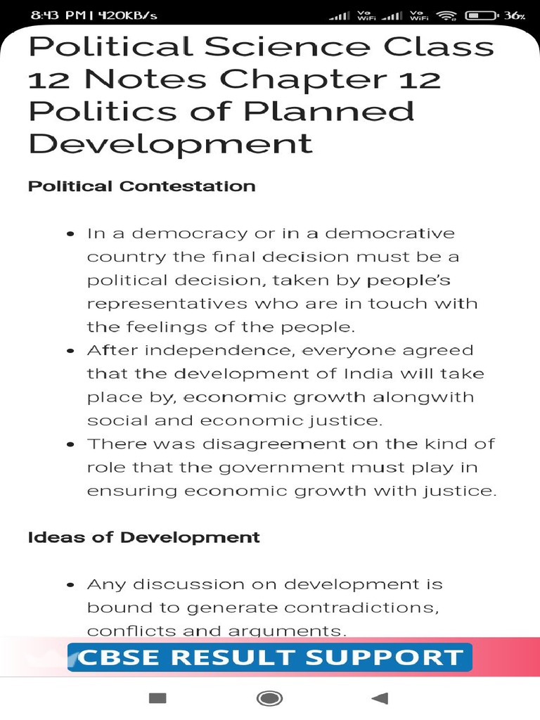 CH Politics of Planned Development | PDF