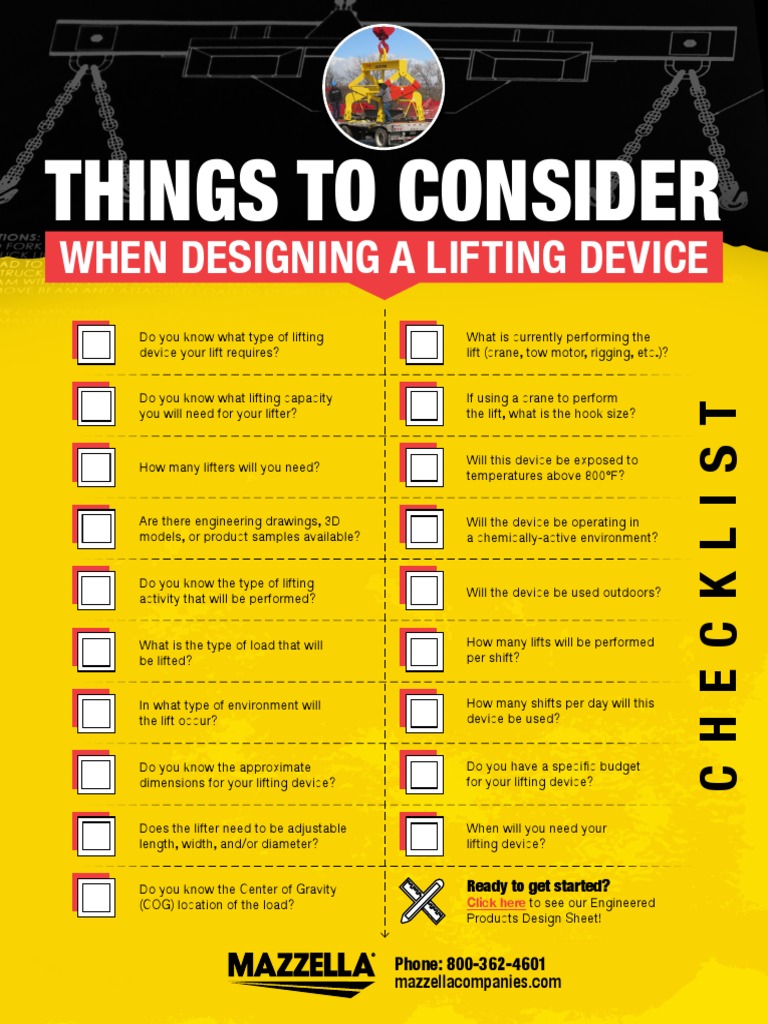 Mazzella_BTHConsiderationsDesignSheet_0919 | PDF | Crane (Machine ...