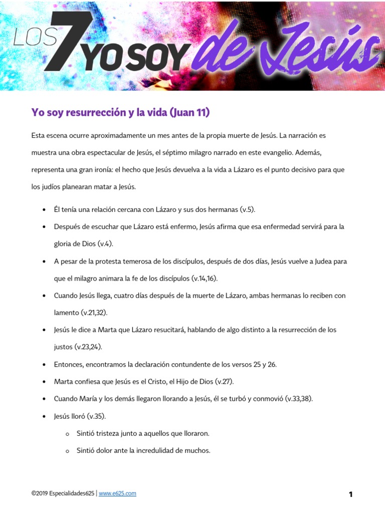 7 yo soy - 03 | PDF | Jesús | Lázaro De Betania