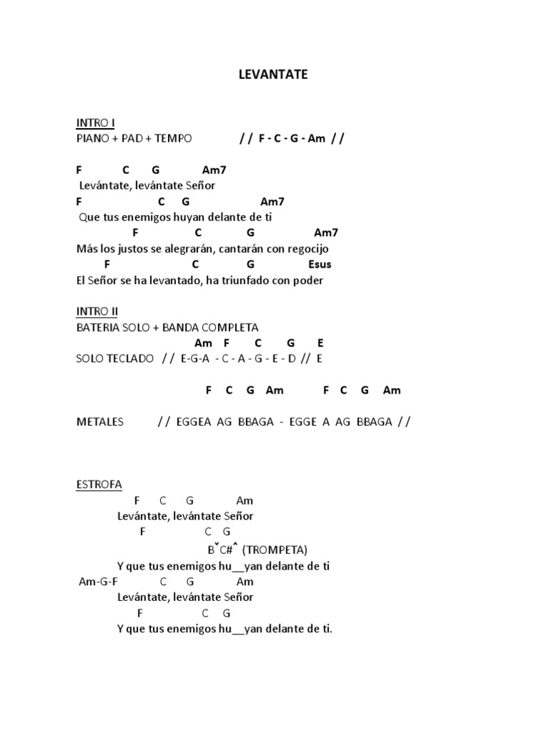 Levantate Popurri | PDF