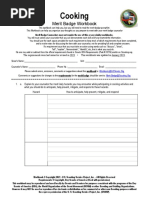 Cooking Merit Badge Workbook | PDF | Boy Scouts Of America | Meal