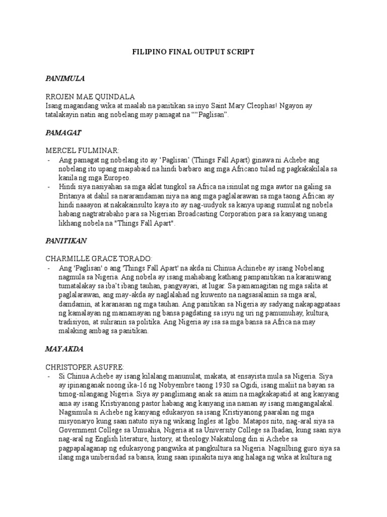 filipino-output-script | PDF
