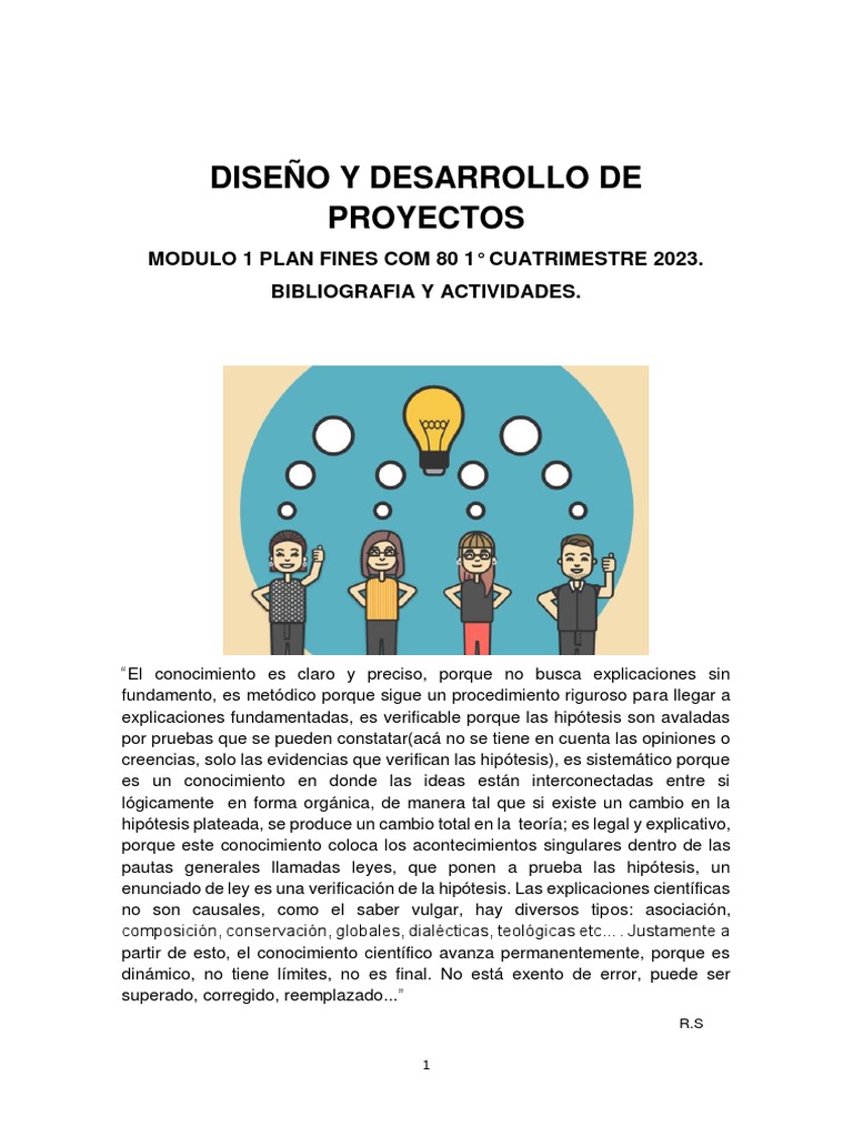Fines Dd De Proyectos 2023 M1 Pdf Conocimiento Paradigma