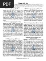 Homeopathy Cell Salt Chart | PDF