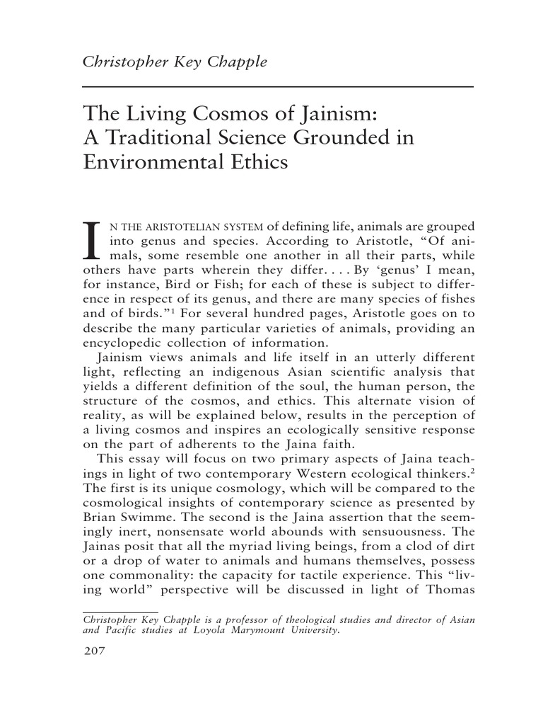 Living Cosmos of Jainism - Christopher Key Chapple | PDF | Karma
