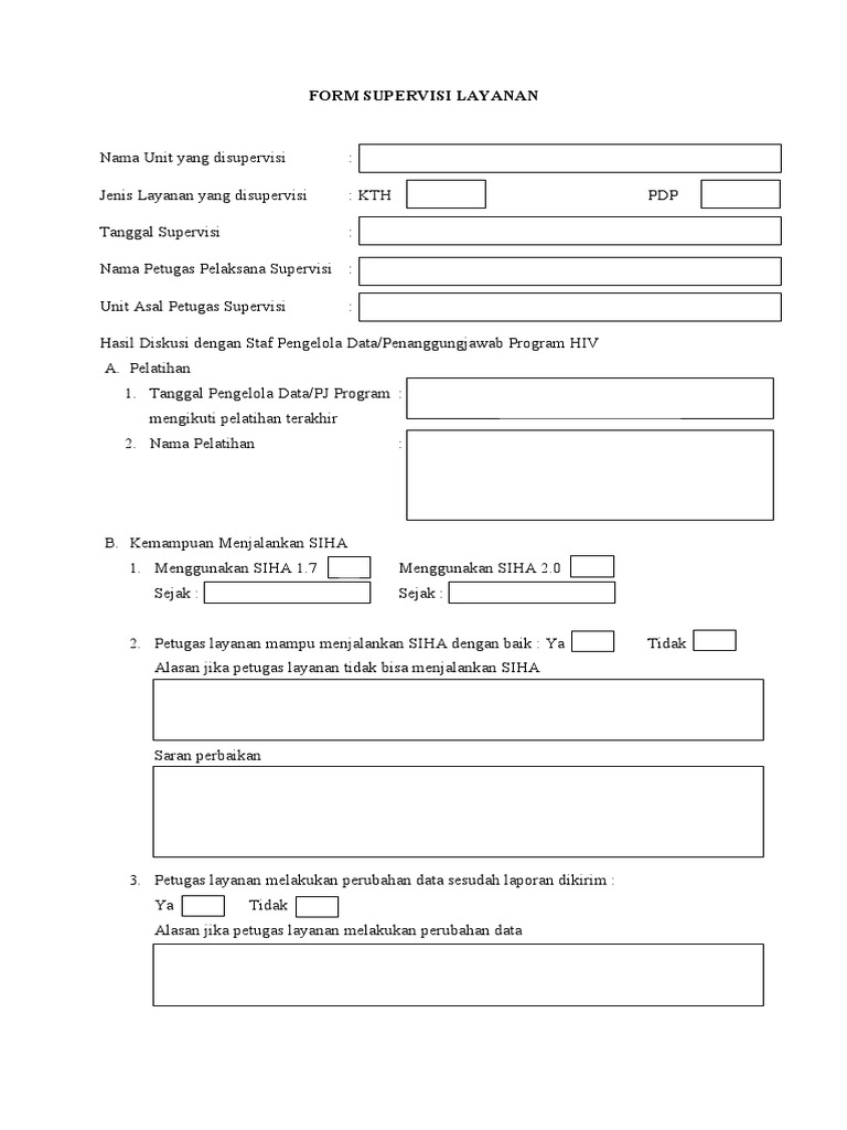 Supervisi Layanan Kesehatan HIV | PDF | Sains & Matematika