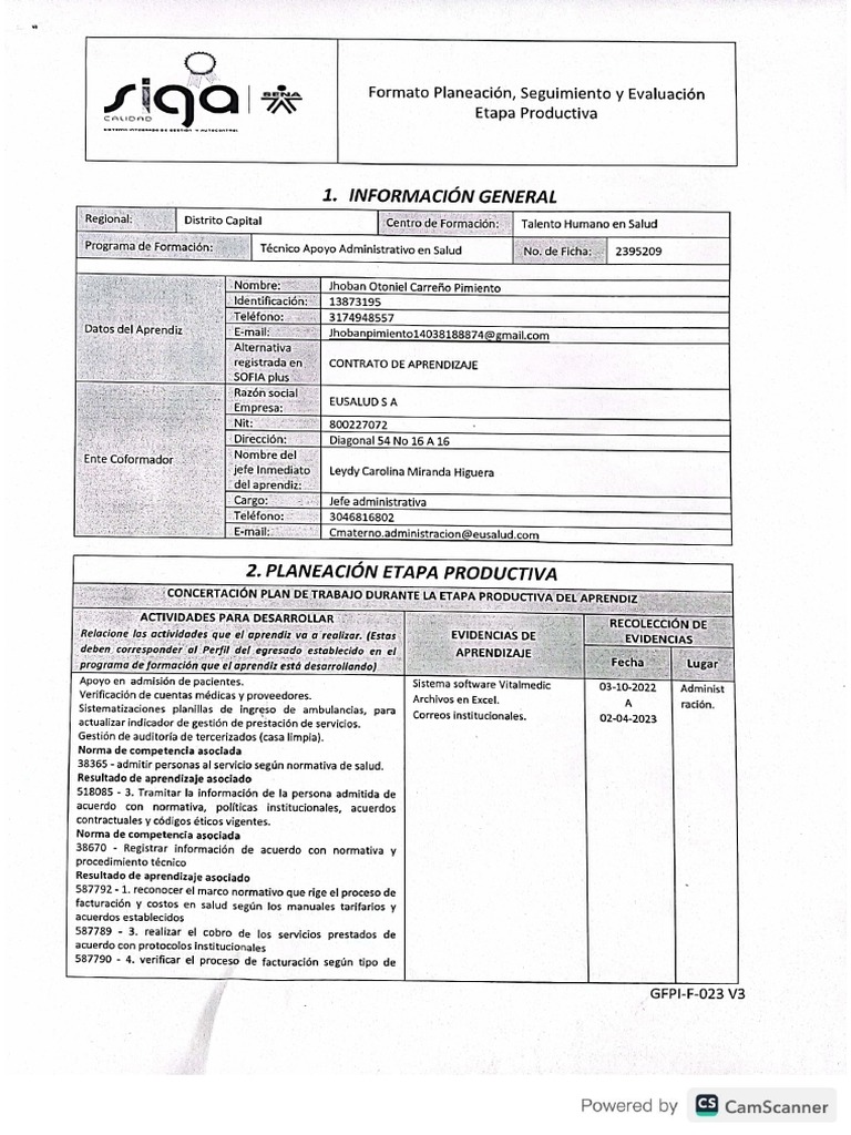 1 Formato F 23 Sena | PDF