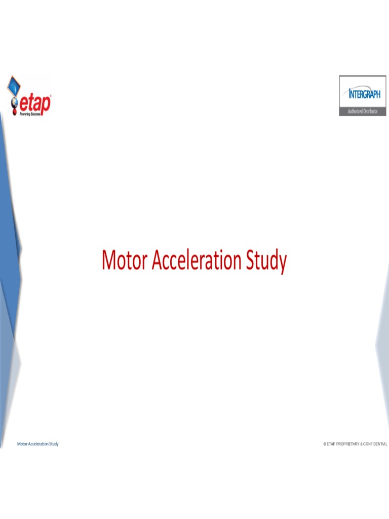 04 ETAP Motor Acceleration Study | PDF