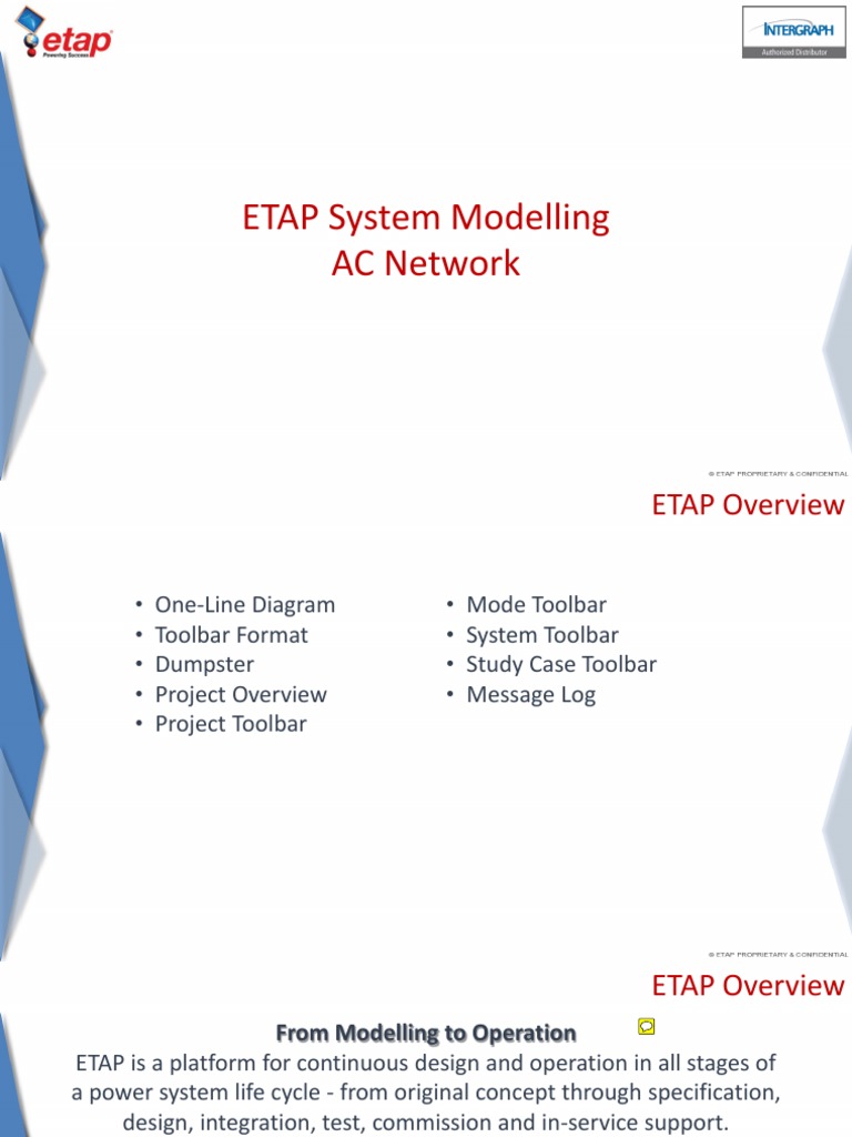 ETAP System Modelling Overview | PDF | System Software | Electricity