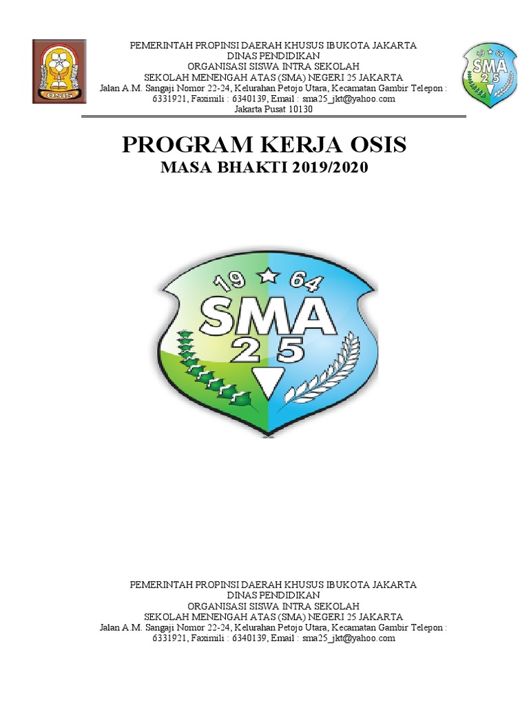 Program Kerja Osis Sman 2019-2020 | PDF