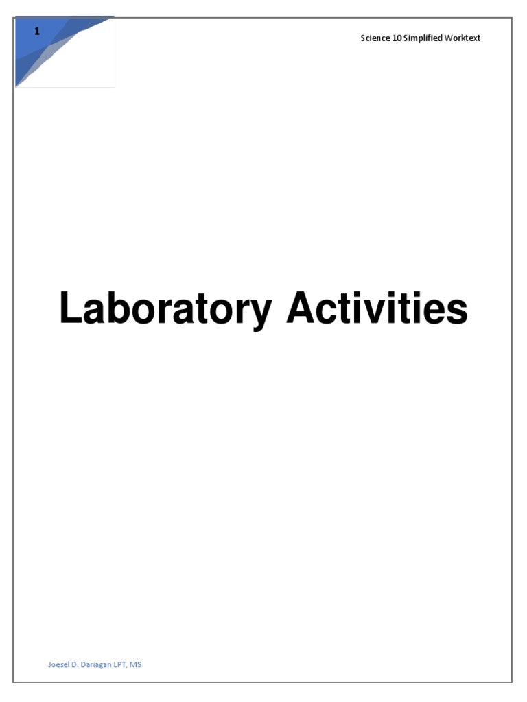 Laboratory Activities Pdf