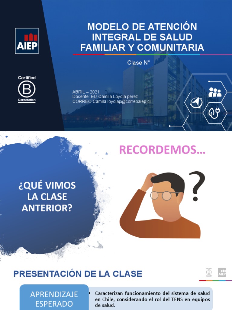 CLASE N°3A Modelo de Atención Integral | PDF | Cuidado de la salud