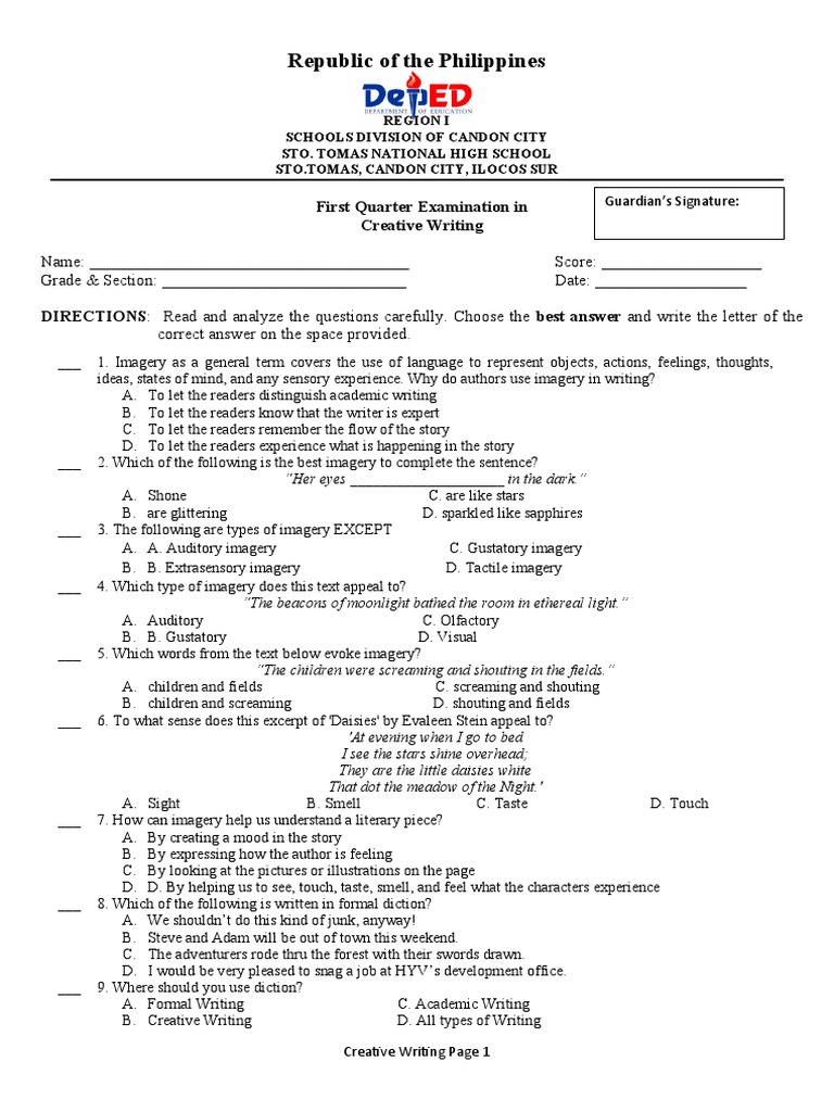 Creative 1st Quarter | PDF